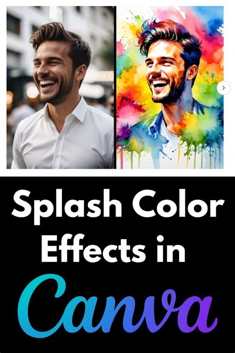 Create Stunning Splash Color Effects In Canva Easy Tutorial In 2025 Canvas Learning Canva