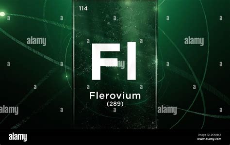 Flerovium Fl Symbol Chemical Element Of The Periodic Table 3d