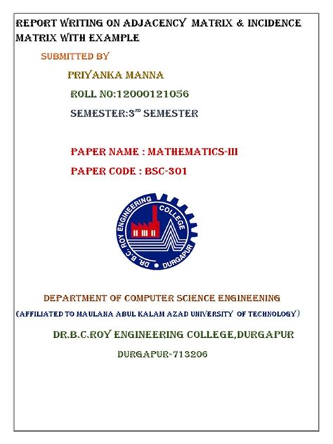Mathematics Pdf Matrix Mathematics Vertex Graph Theory