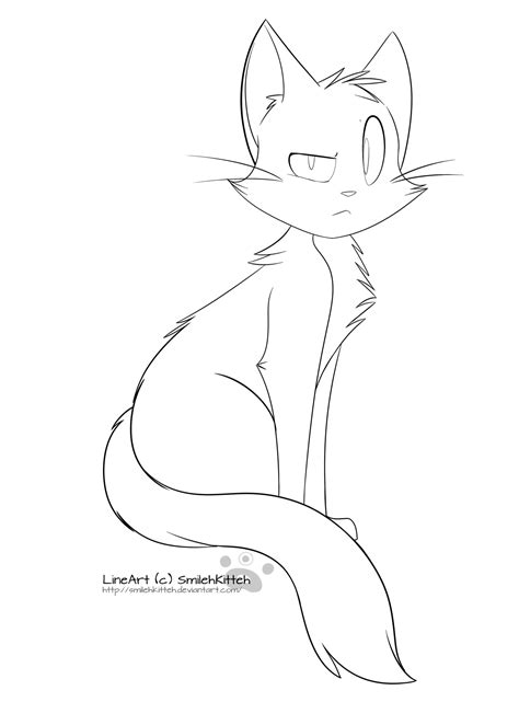Free Cat Lineart 14 By Sharkyfiend On Deviantart