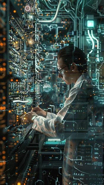 Premium Photo Quantum Computing Researcher In A Lab