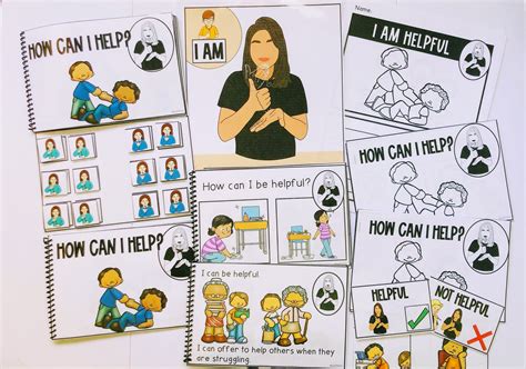 Asl Adapted Books Positive Behavior I Am Helpful Etsy