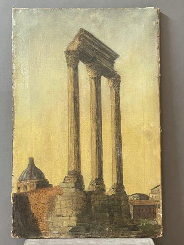 Pietro Sassi Grand Tour Style Scene 19th Century Oil On Canvas For