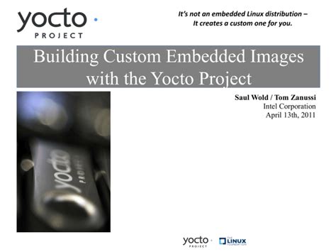 building custom embedded images with the yocto project