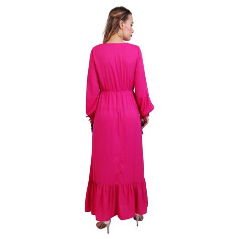 Cotton Casual Wear Full Sleeve Long Pink Dress At Rs 650piece In
