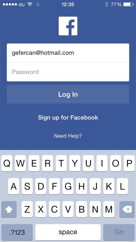 Log In Facebook Ios App Ios App App Forgot Your Password
