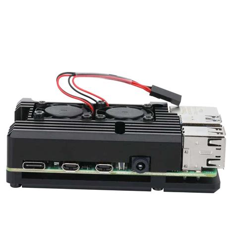 Heatsink Case Met Ventilator Zwart Raspberry Pi 4b Elektronica Voor Jou