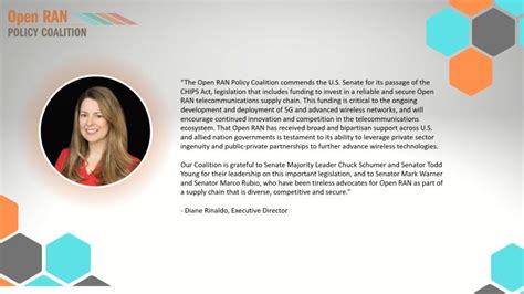 Diane Rinaldo On Linkedin So Incredibly Proud Of The Open Ran Policy
