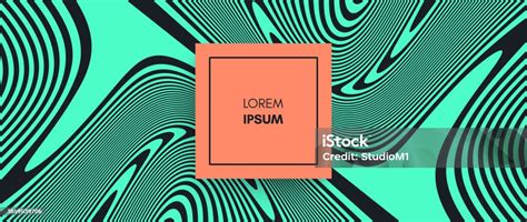줄무늬에 의한 기하학적 배경입니다 착시 현상이 있는 검은색과 녹색의 현대적인 패턴입니다 브로셔 연례 보고서 잡지 포스터 프리젠 테이션 전단지 또는 배너에 대 한 3d 벡터