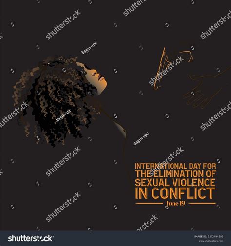 International Day Elimination Sexual Violence Conflict Stock Vector