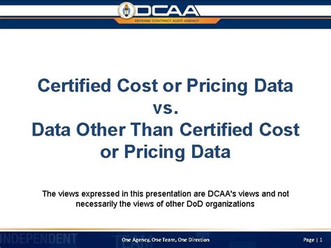 Certified Cost Or Pricing Data Vs Data Other