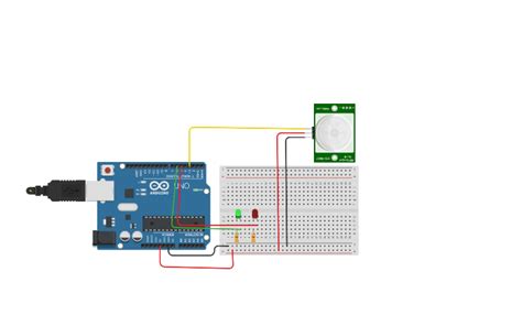 Circuit Design Sensor De Movimiento Tinkercad