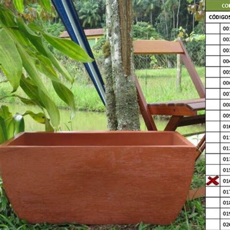 Vaso Planta 65x30 Jardineira Floreira Polietileno Terracota 016