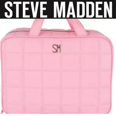 Steve Madden Bags Steve Madden Pink Quilted Weekender Cosmetic Case