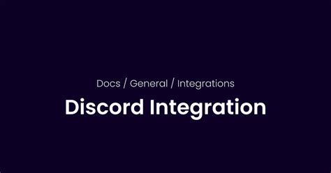 Discord Integration