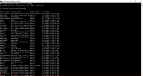 How To Get A List Of All Device Drivers Using Command Prompt