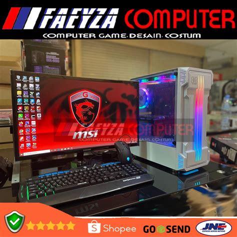 Jual PC Gaming Fullset AMD Ryzen G SSD GB Lengkap LED Inc Keyboard Mouse GAMING