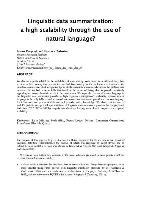 pdf linguistic data summarization