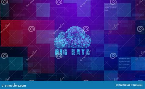 Digital Cloud Computing Technology Digital Data Futuristic Abstract Background Stock