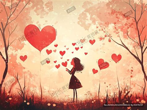 Ai创作图浪漫女孩插画 Love插画 卡通爱心情侣背景 浪漫爱情插画 浪漫少女插画 浪漫女孩图片唯美 浪漫少女壁纸 爱心女孩 爱心浪漫梦幻素材 桃心情侣背影 唯美浪漫插图 系列插画之love