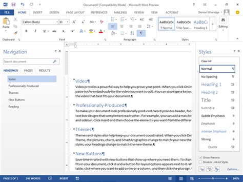 Contextual Tab In Word
