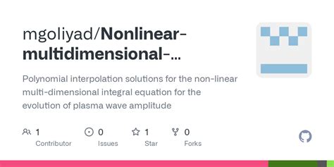 Github Mgoliyadnonlinear Multidimensional Integral Equitation Polynomial Interpolation