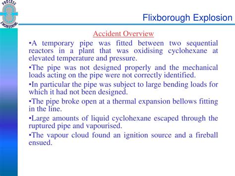 Ppt Flixborough Explosion Powerpoint Presentation Free Download Id