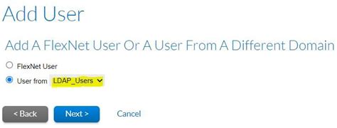 How To Add Customer User From Ldap Domain In Flexnet Operations Onprem