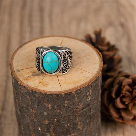 Mens Turquoise Ring Jewelry Etsy
