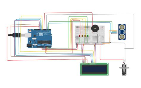 Circuit Design Microprocessors Project On Water Level Monitoring System Tinkercad