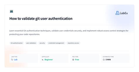 How To Validate Git User Authentication Labex