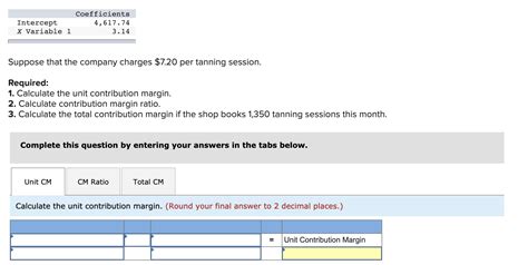 Solved Intercept X Variable 1 Coefficients 4 617 74 3 14 Chegg Com