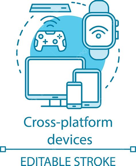 Cross Platform Devices Connection Concept Icon Iot Element Isolated Vector Iot Element