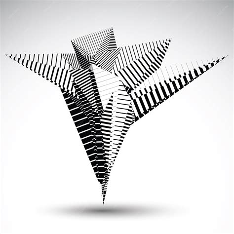 Premium Vector Complicated Contrast Eps8 Element Constructed From Geometric Figures With