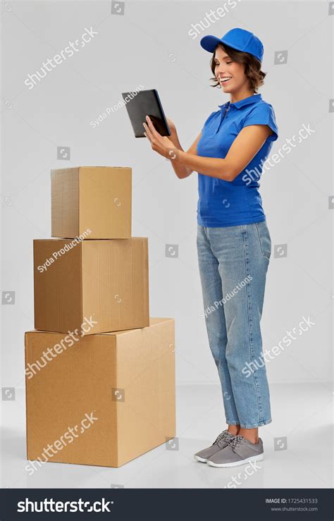 Delivery Woman Isolated Stock Photos Images Photography Shutterstock