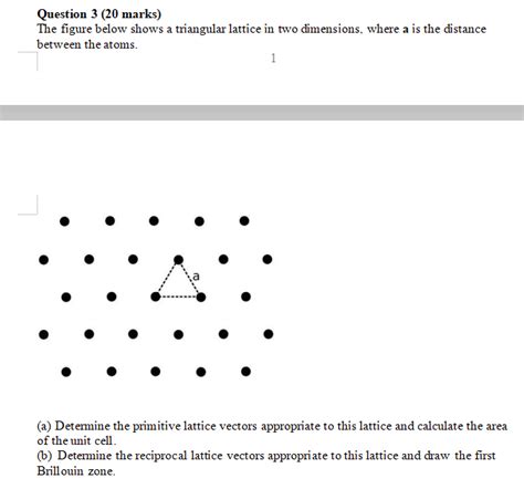 solved a ﻿determine the primitive lattice vectors