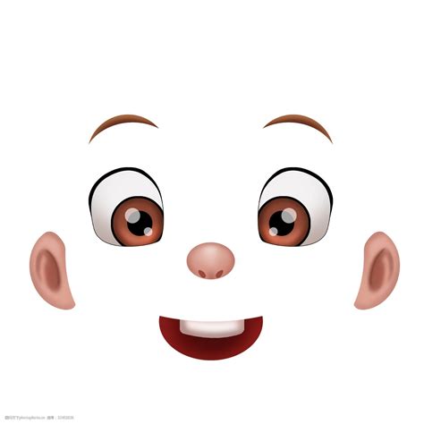 卡通可爱人物五官图片 图行天下素材网