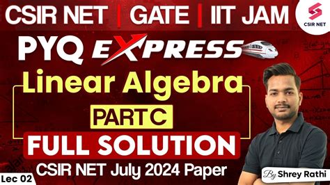 csir net gate iit jam mathematical science linear algebra part