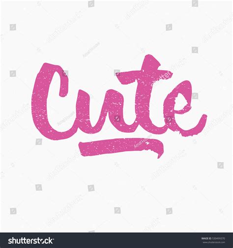 Cute Ink Hand Lettering Modern Brush เวกเตอร์สต็อก ปลอดค่าลิขสิทธิ์