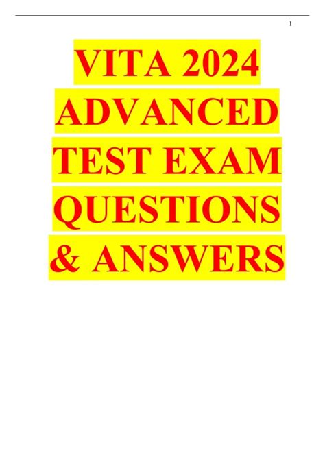 Vita 2024 Advanced Test Exam Questions And Answers Vita Stuvia Us