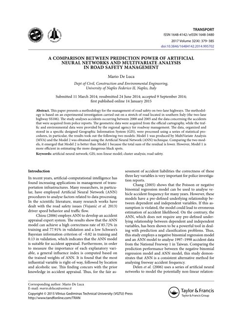 Pdf A Comparison Between Prediction Power Of Artificial Neural