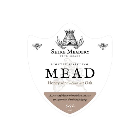 sm label mead oak200ml shire meadery