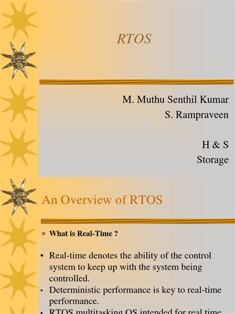 Overview Of Rtos Pdf Scheduling Computing Real Time Computing