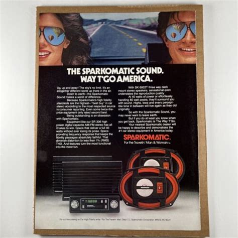 1982 Sparkomatic Car Stereo Speaker Original Print Ad 8 5 X 11 Ebay