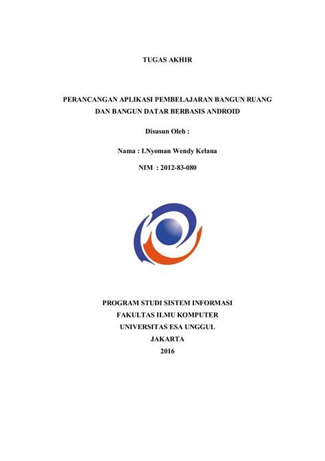 Perancangan Aplikasi Pembelajaran Bangun Ruang Dan Bangun Datar Berbasis Android Universitas