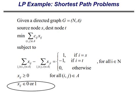 Shortest Path Problem Using Linear Programming In Cplex Optimization