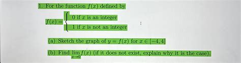 Solved For The Function Fx ﻿defined