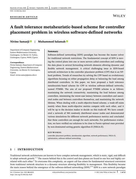 Pdf A Fault Tolerance Metaheuristic‐based Scheme For Controller