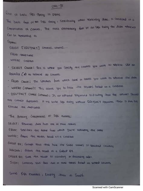 3rd Dbms Short Notes Pdf