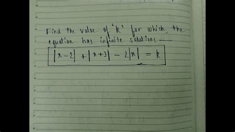 Superb Equation Of Modulus Function I Iit Jee Youtube